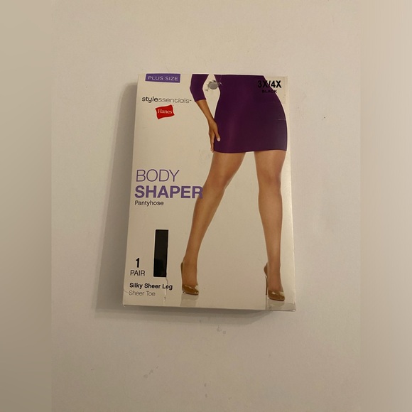 Hanes | Accessories | Nwt Plus Size Hanes Body Shaper Pantyhose Black ...